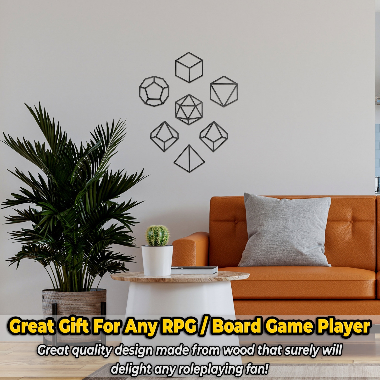 DND Decor 7 Piece Wooden Dice Outline Wall Decoration - Etsy