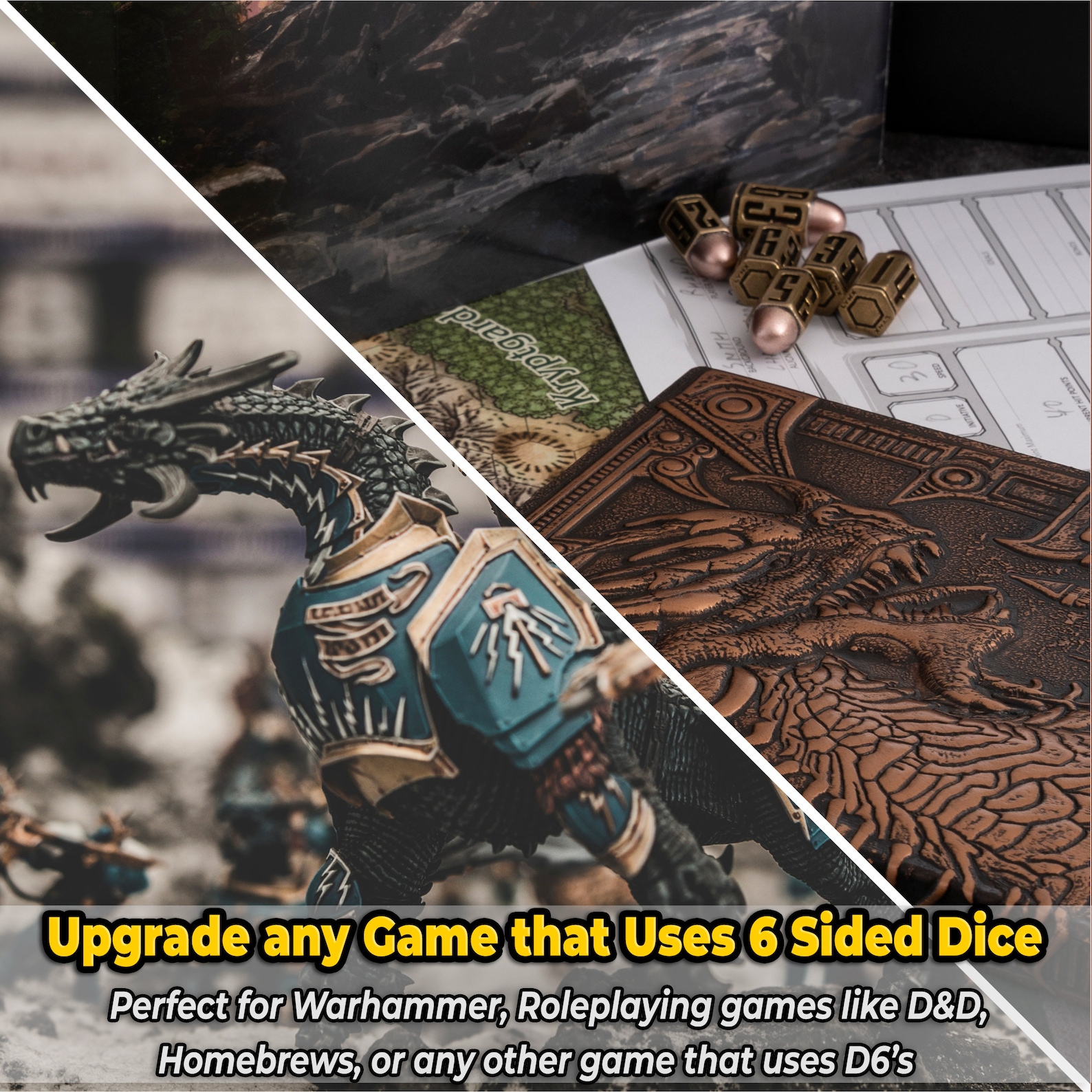 Bullet Metal Dice Set Six Brass D6 Dice Great for DND - Etsy