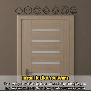 DND Decor - 7 Piece Wooden Dice Outline Wall Decoration - Dungeons and ...