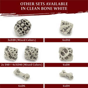 DND Dice Set - 7 Polyhedral Skull / Bone RPG Dice - Cool and Unique D20 ...