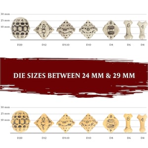 DND Dice Set - 7 Polyhedral Skull / Bone RPG Dice - Cool and Unique D20 ...