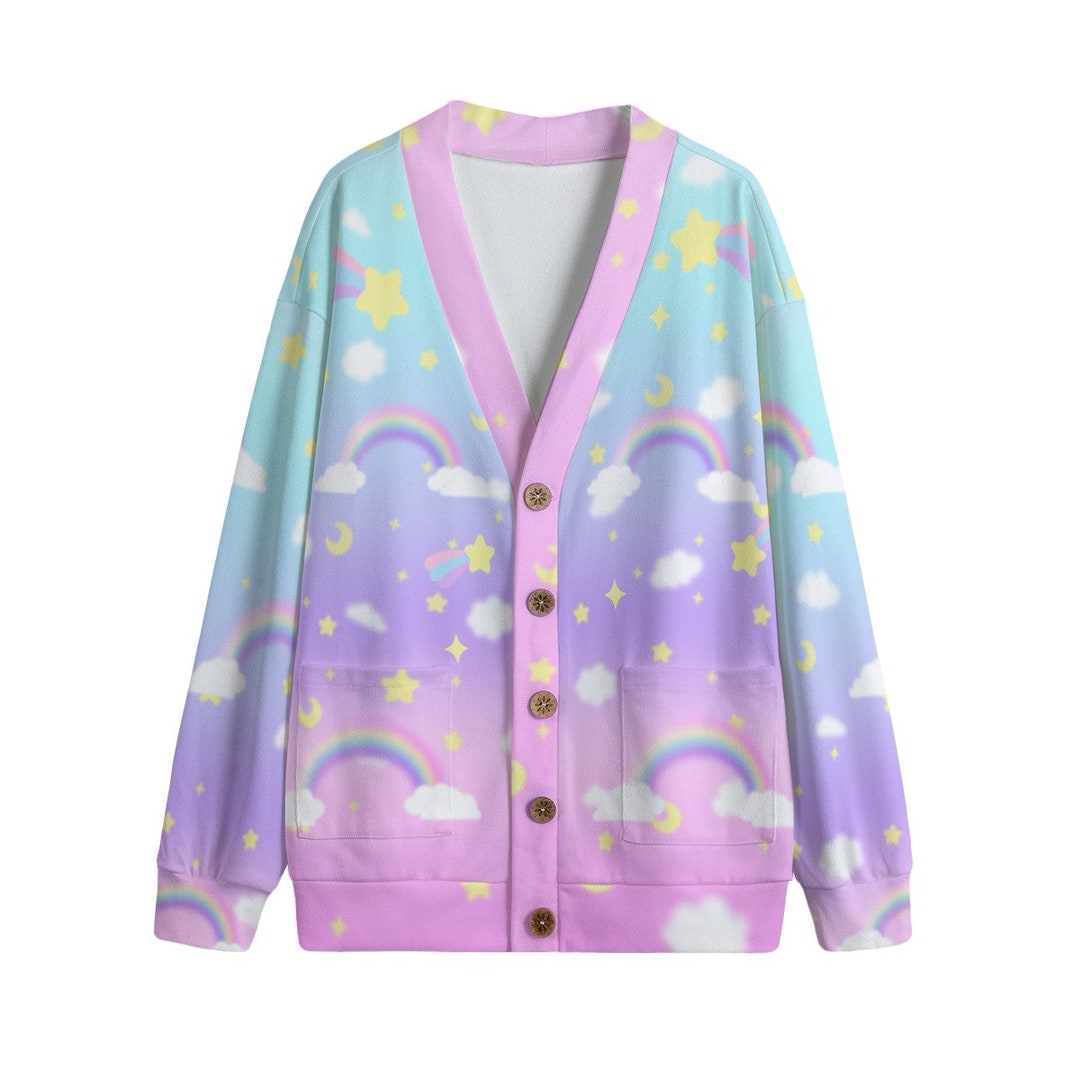 Gradient Rainbow Sky Cardigan - Etsy