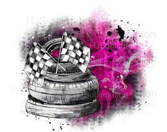 Racing Background Png .pink Race Car Png. Checkered Flag Digital ...