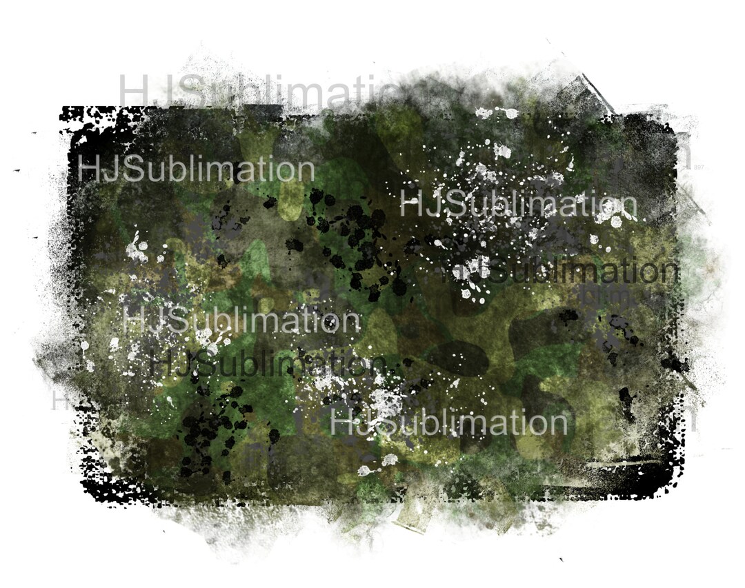 Camouflage Background PNG .distressed Grunge Frame. - Etsy
