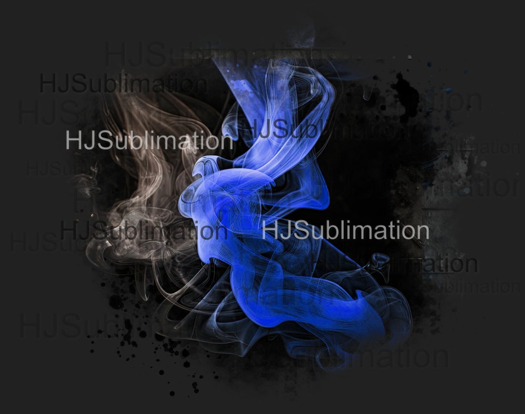 Blue Smoke Grunge Sublimation PNG - Etsy