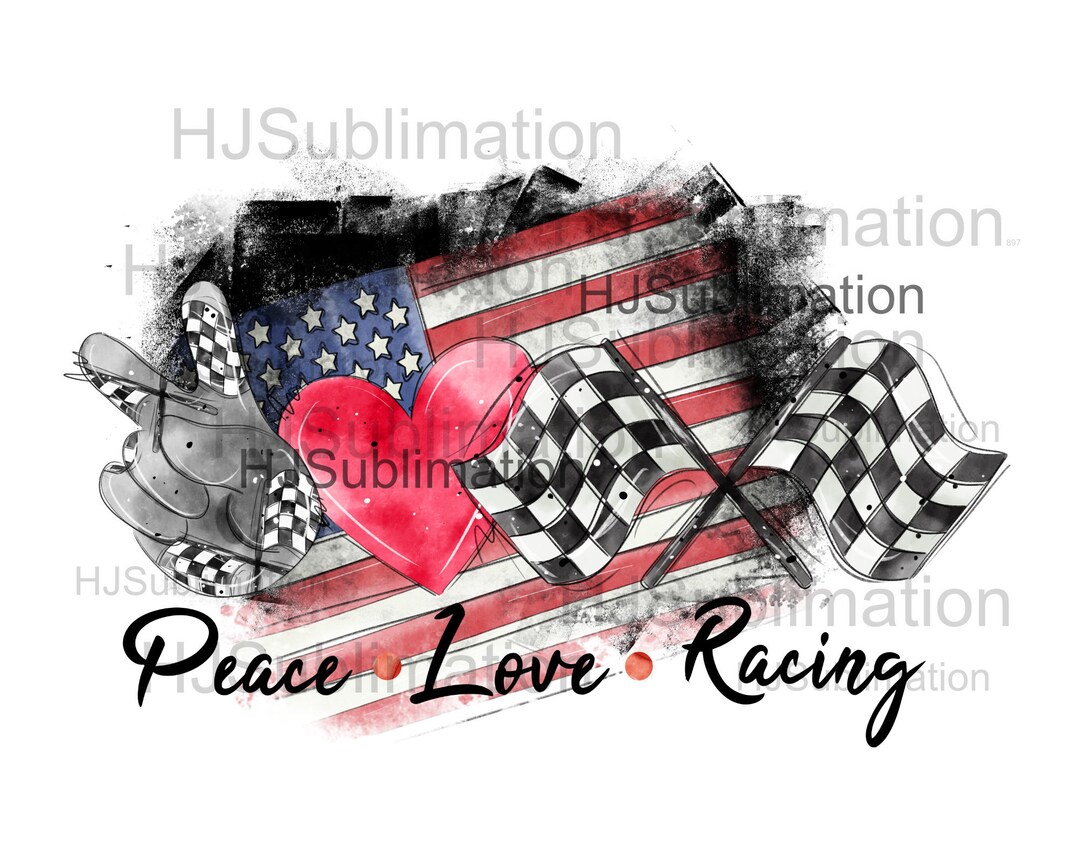 Peace Love Racing Png.sublimation Designs.digital - Etsy