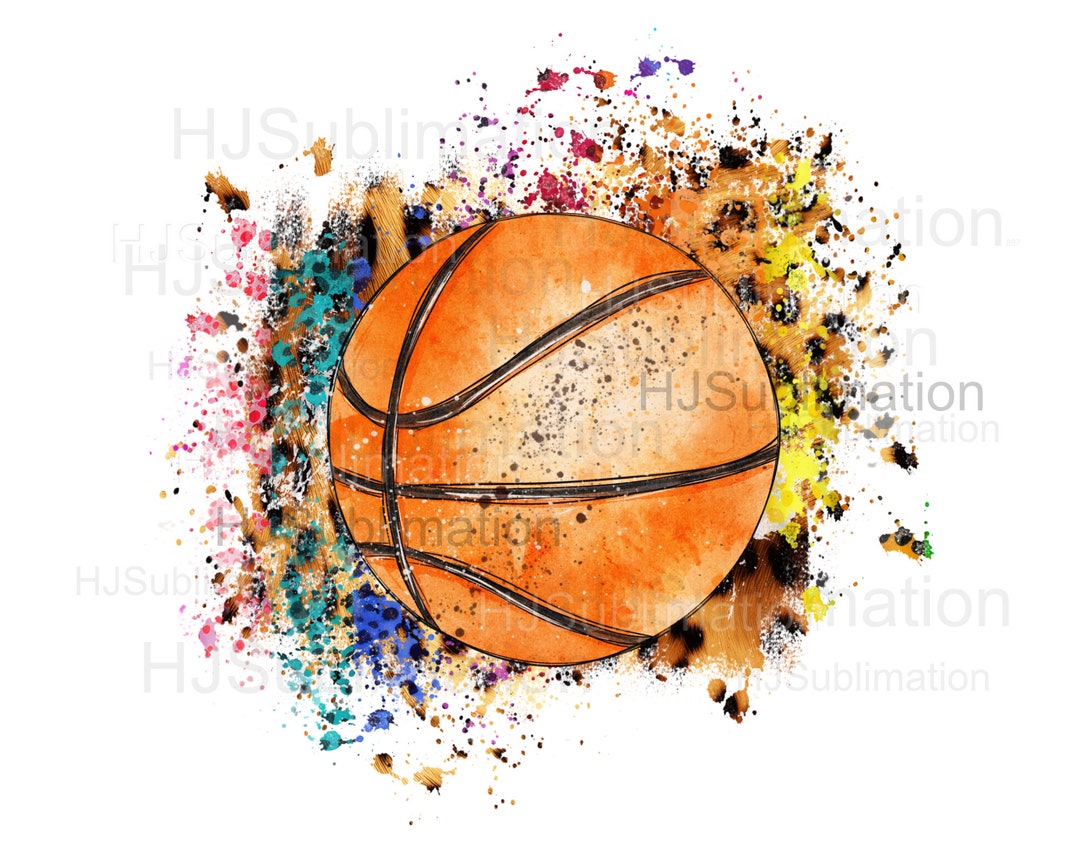 Watercolor Leopard Basketball Background PNG. - Etsy