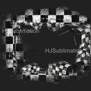 Grunge Checkered Flag Frame Transparent Sublimation PNG Art - Etsy