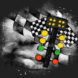 Drag Racing Tree Tires Flag Sketch Sublimation PNG Art - Etsy