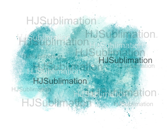 Turquoise Watercolor Sublimation Designs Background | Etsy