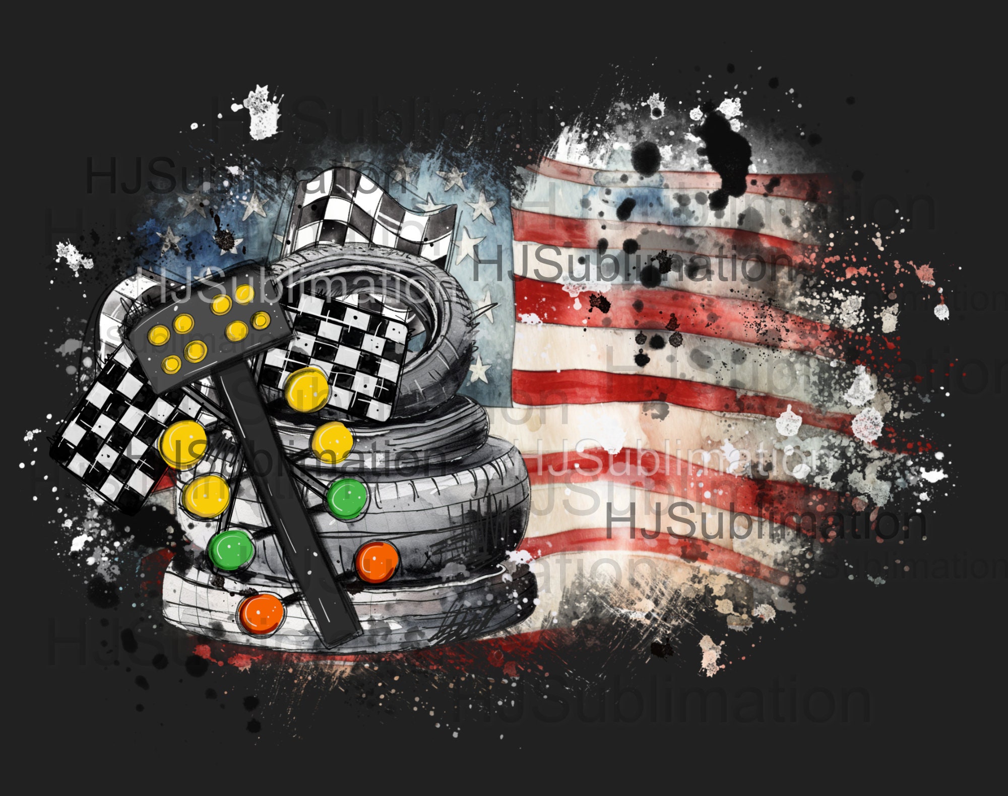 Racing American Flag PNG – Drag Racing Sublimation Design - Etsy