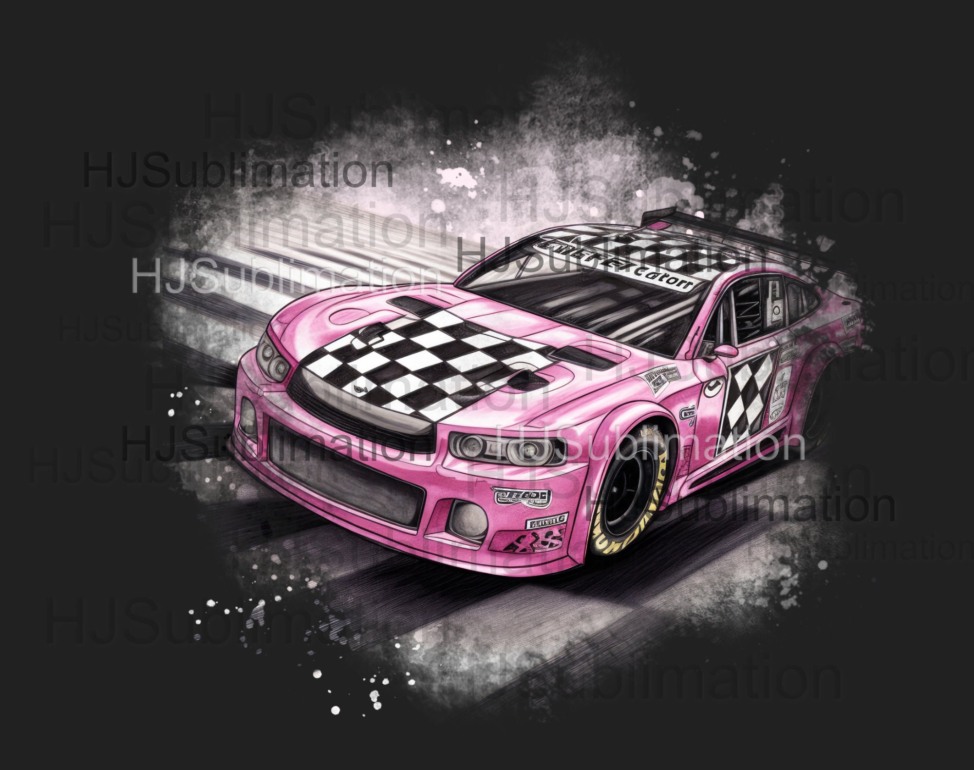 Racing Background Png .pink Race Car Png. Checkered Flag Digital ...