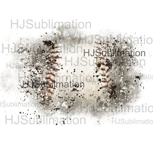 Distressed Baseball PNG. Grunge Background.splash Frame - Etsy
