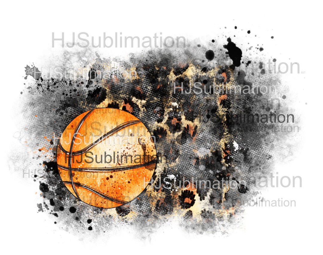 Leopard Distressed Basketball Png Background. - Etsy