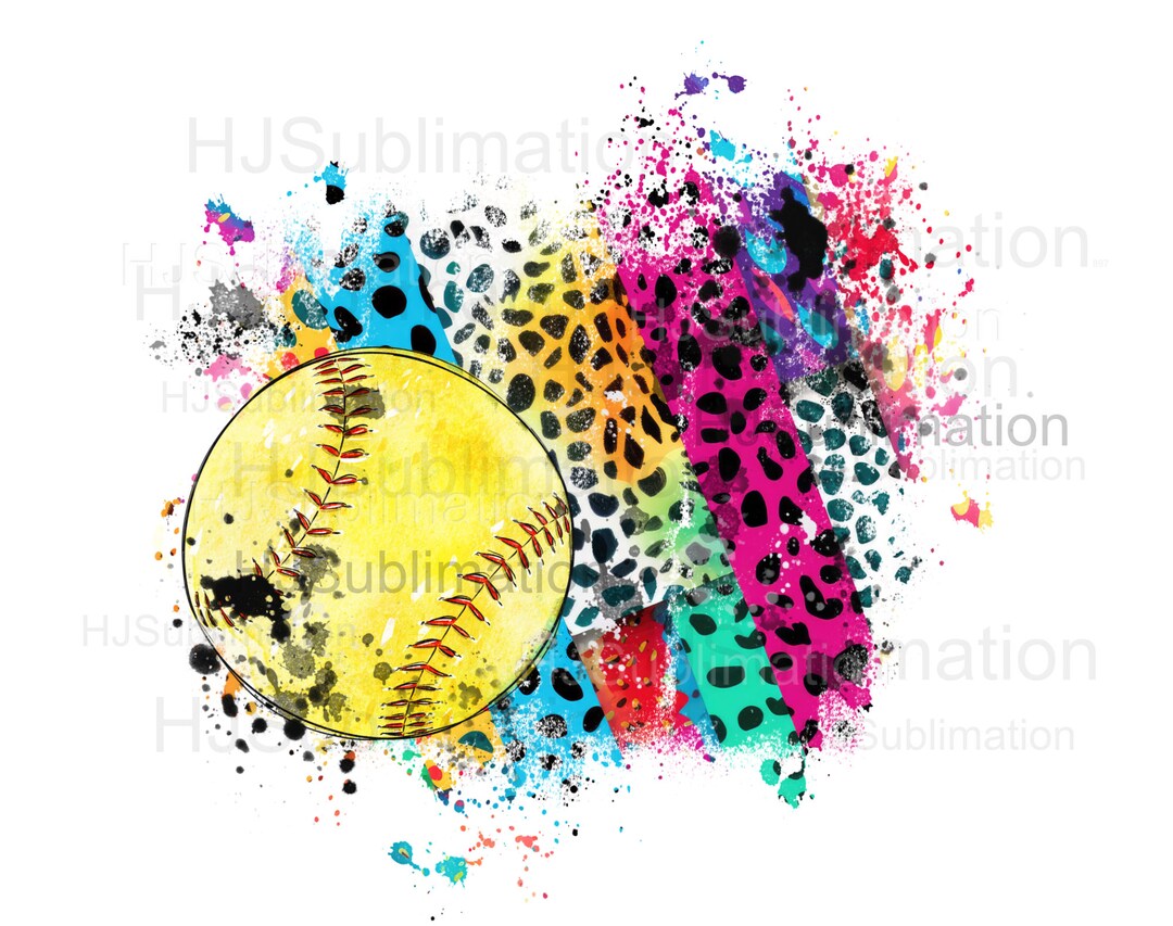 Leopard Softball Background Png.sublimation Design - Etsy