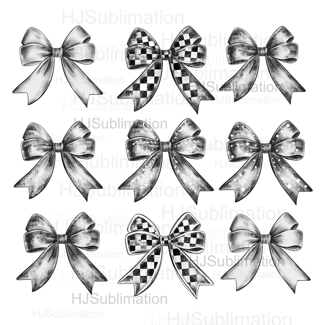 Grunge Racing Bows PNG, Checkered Flag Bow Bundle, Motorsport Hair Bow ...