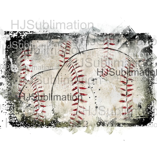 Distressed Baseball PNG. Grunge Background.splash Frame - Etsy
