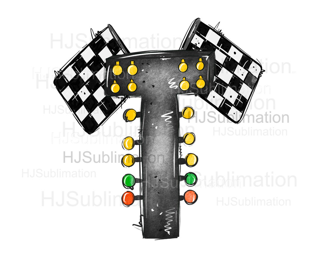 Drag Racing PNG. Checkered Flag.drag Racing Tree.sublimation Design ...