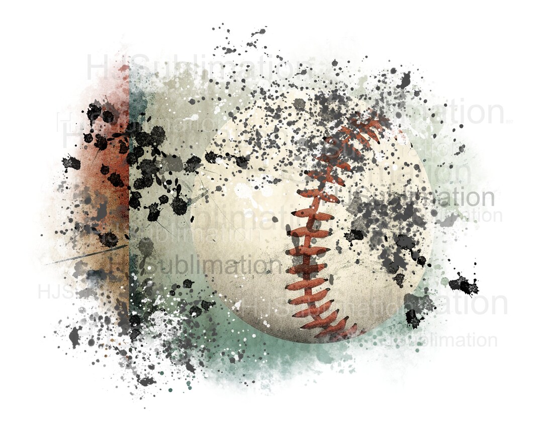Distressed Baseball PNG. Grunge Background.splash Frame Sublimation ...