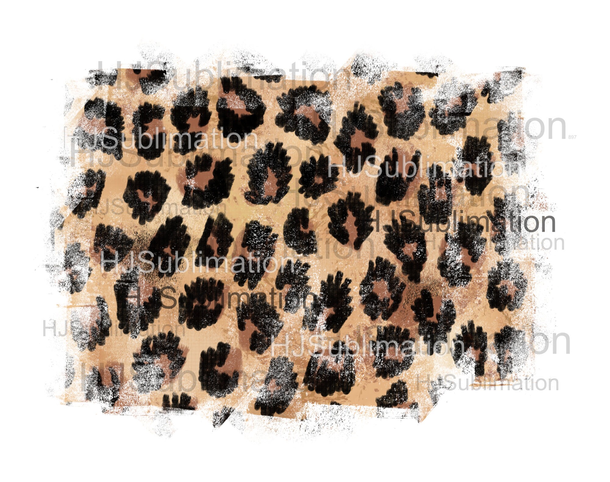 Distressed Leopard Background Png for Sublimation.digital - Etsy