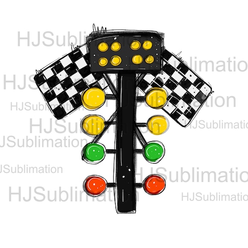 Drag Racing PNG. Checkered Flag.drag Racing Tree.sublimation - Etsy