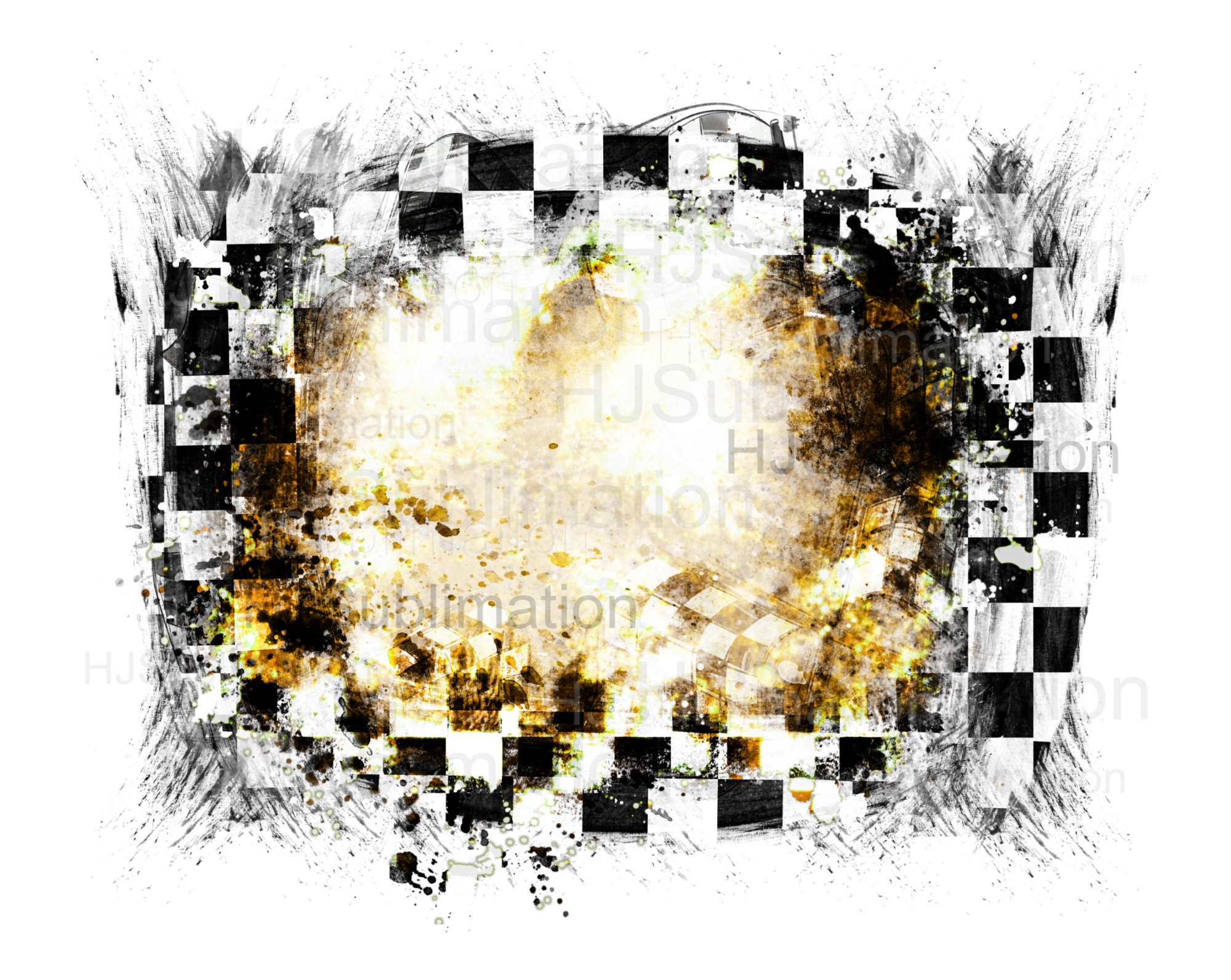 Checkered Flag Background Png.distressed Frame Background Sublimation ...