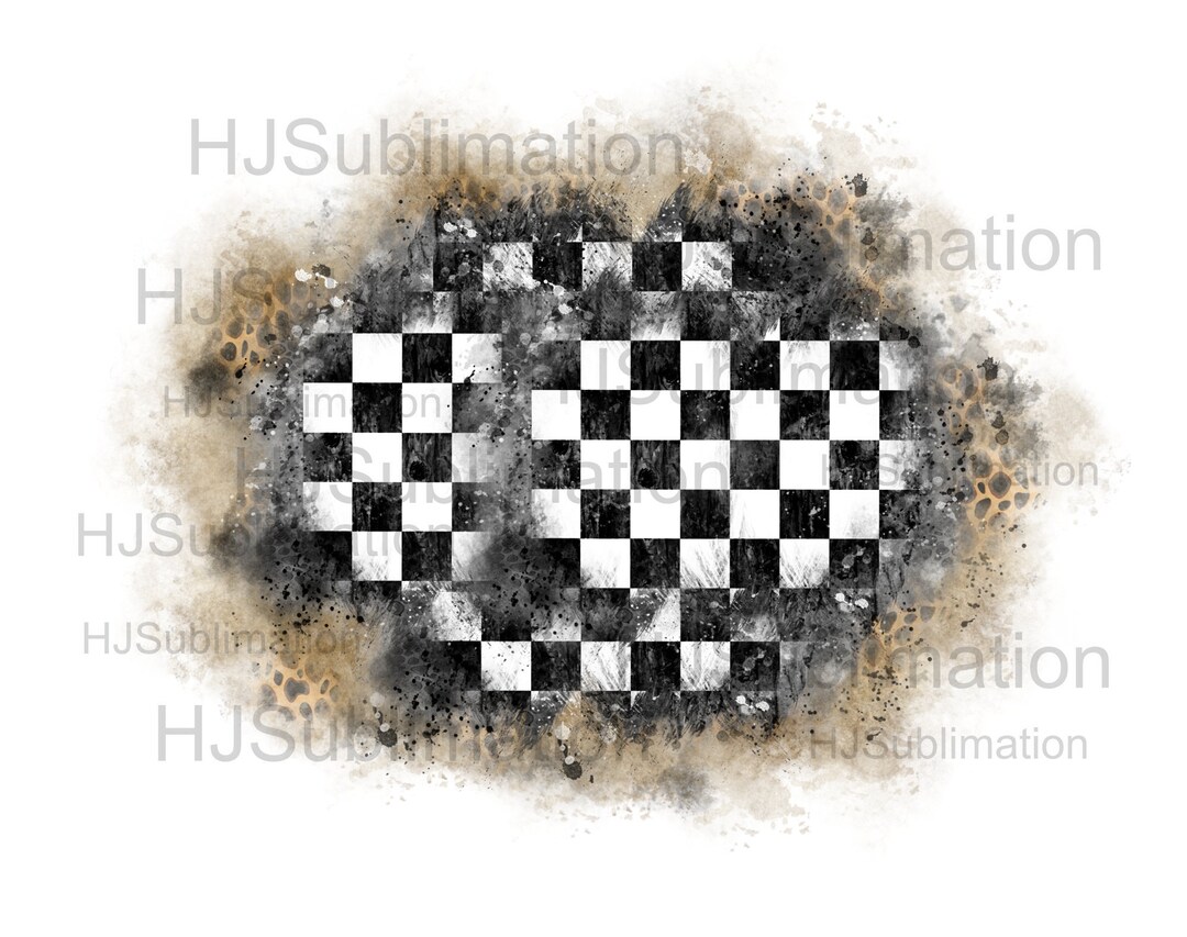 Checkered Flag Background Png.grunge Leopard Race Flag Sublimation ...