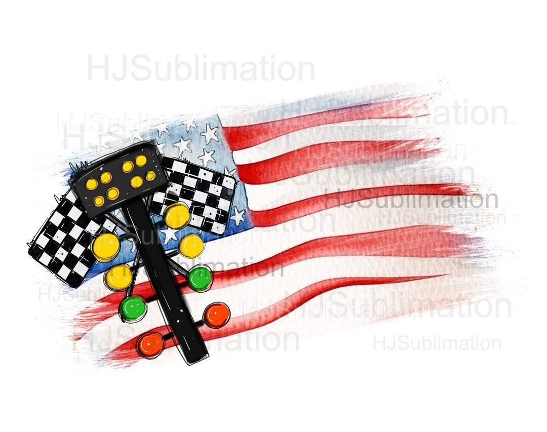 Drag Racing PNG. Checkered Flag.drag Racing Tree.sublimation Design ...