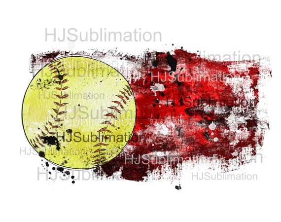 Softball Background Png.distressed Sublimation.grunge - Etsy