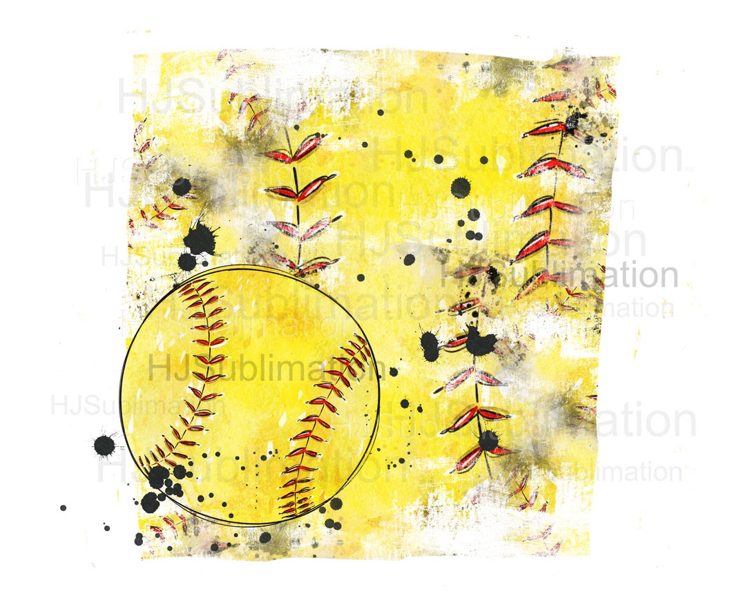 Softball Background Png.distressed Sublimation.frame - Etsy
