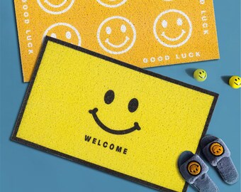 Smiley Face Rug | Etsy