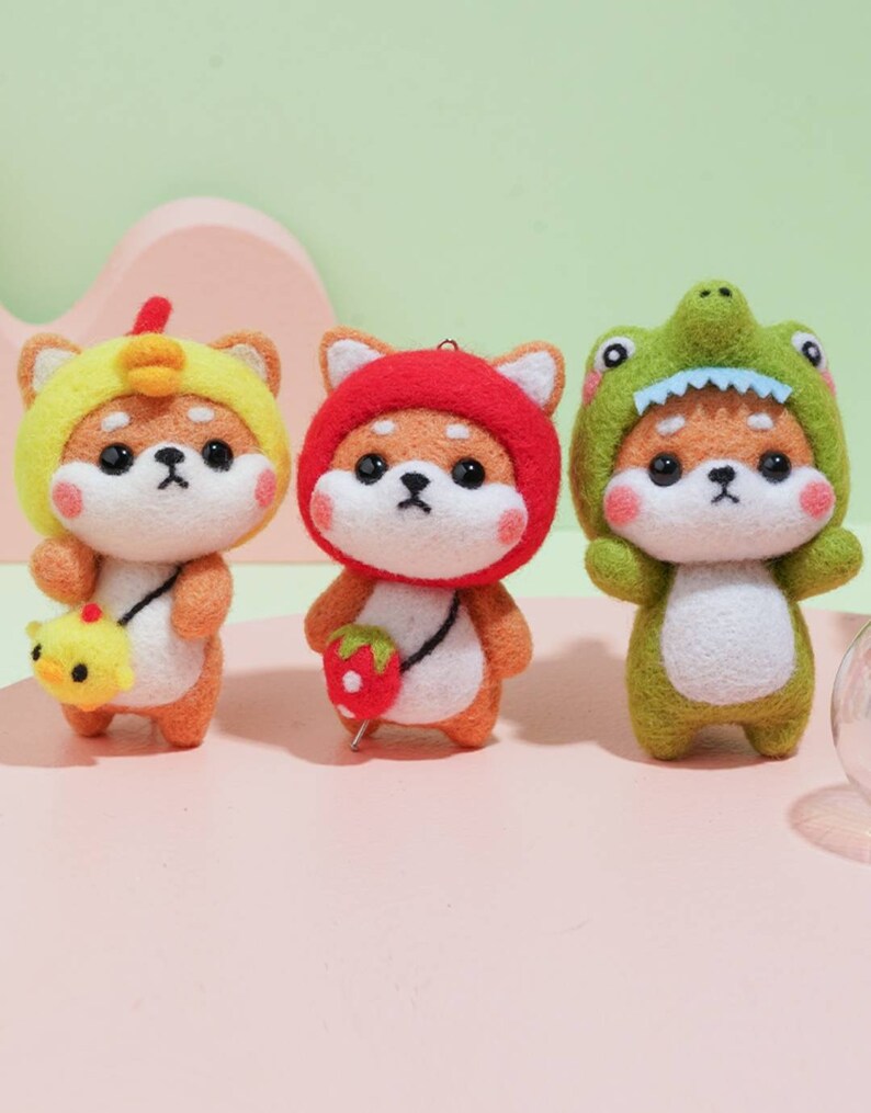 DIY Cute Shiba Inu Wool Felt Craft Kit for Beginners - Etsy