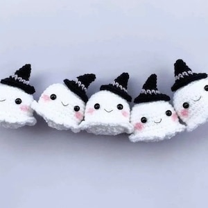 EASY Halloween Crochet Pattern. Ghost Keychain. Witch Ghost, Pumpkin ...