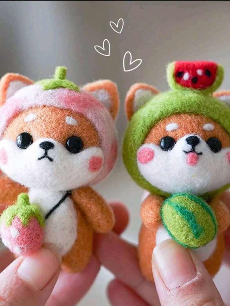 DIY Cute Shiba Inu Wool Felt Craft Kit for Beginners - Etsy