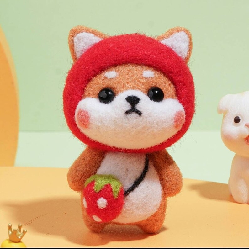 DIY Cute Shiba Inu Wool Felt Craft Kit for Beginners - Etsy