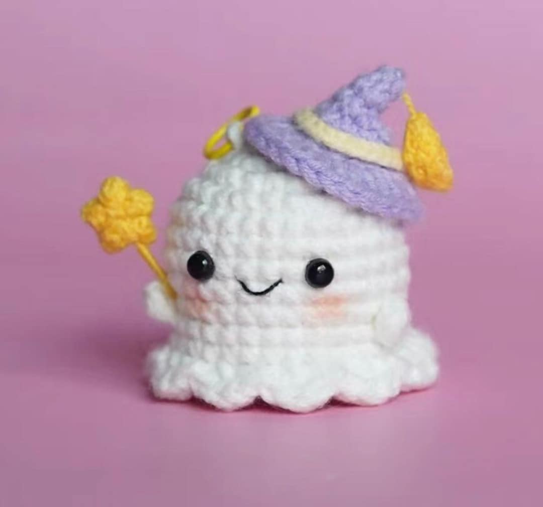 EASY Halloween Crochet Pattern. Ghost Keychain. Witch Ghost, Pumpkin ...