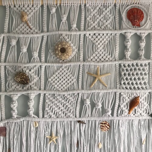 Wave and Shells Macrame Wall Hanging - Etsy
