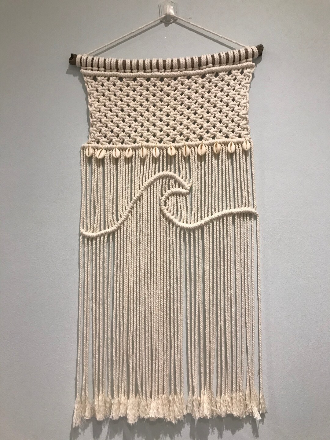 Wave and Shells Macrame Wall Hanging - Etsy