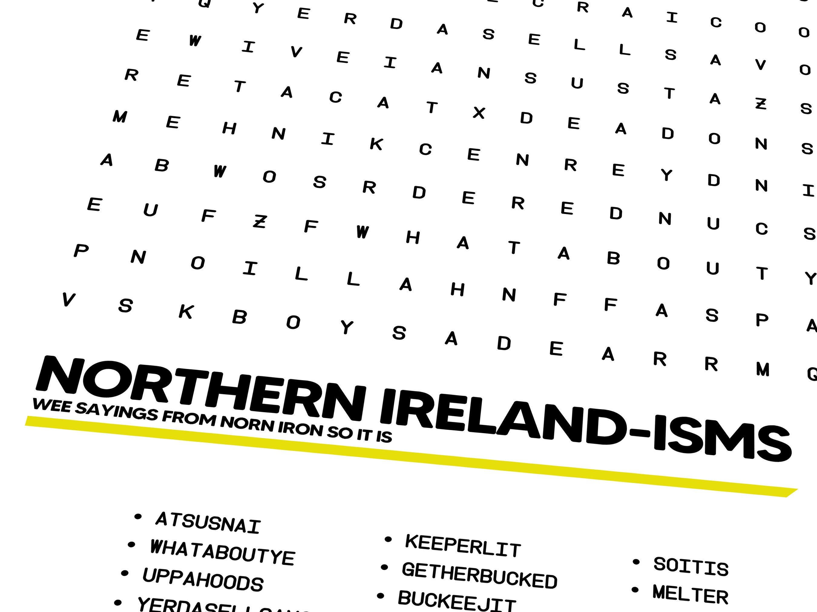 Graffiti of Northern Ireland - Wordsearch Print - Etsy