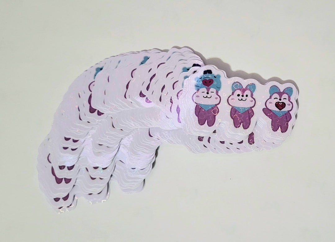 Mang BT21 Holo Heart Sticker - Etsy
