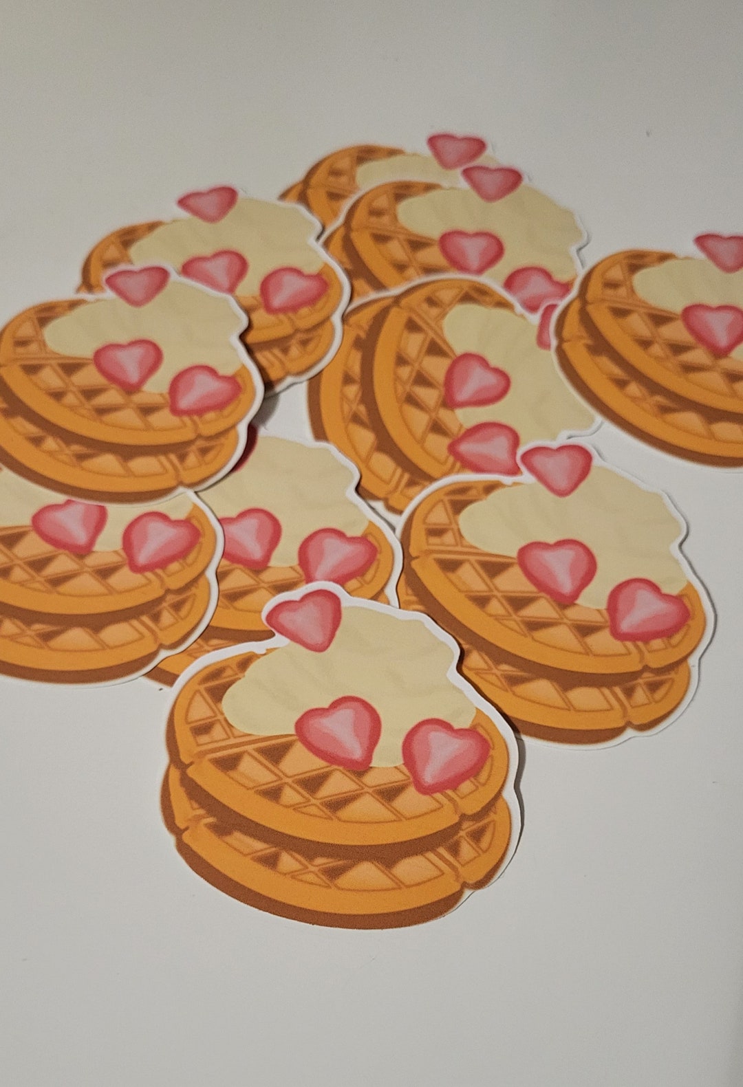 Waffle Vinyl Sticker Cute Food Sticker - Etsy