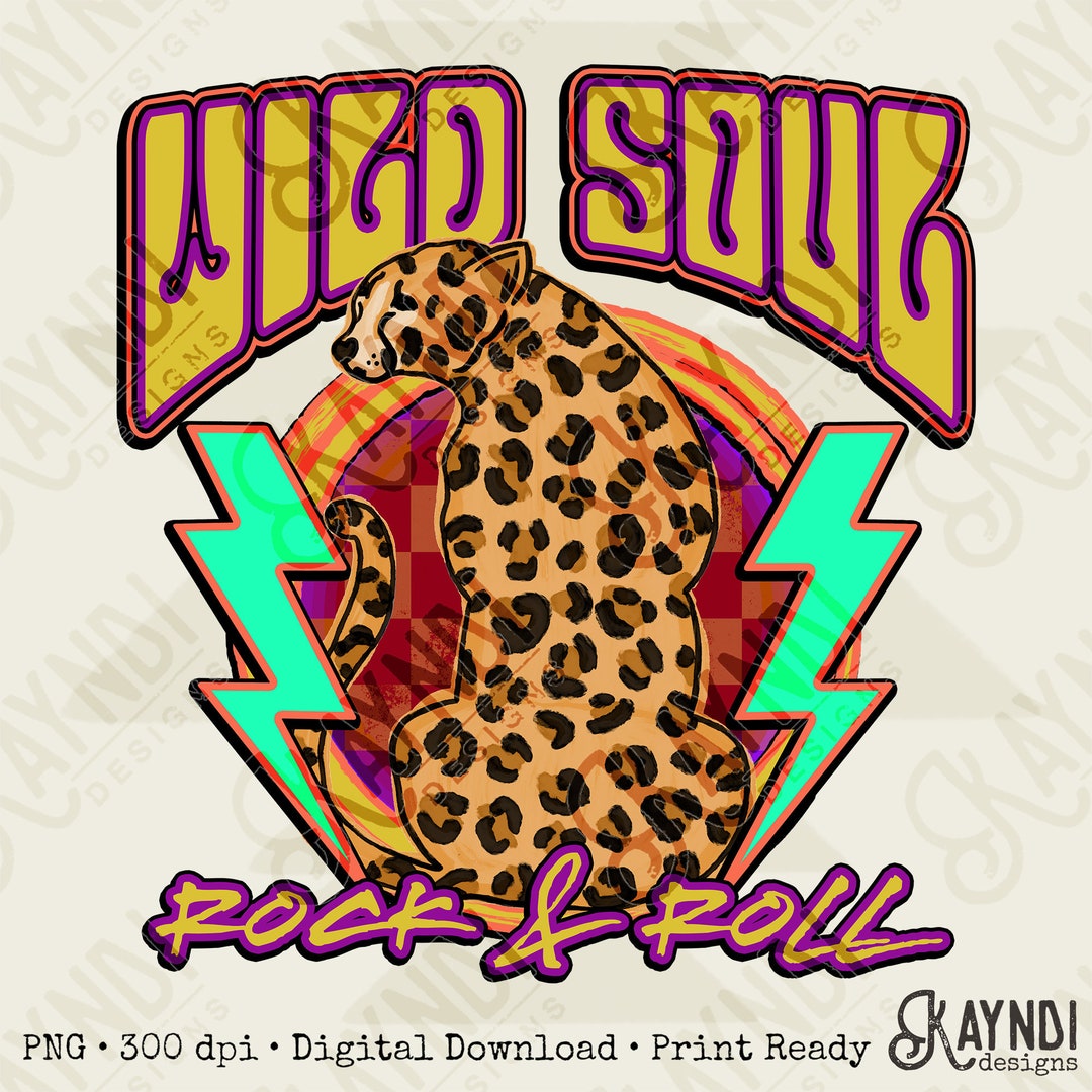 Wild Soul Rock & Roll Sublimation Design PNG Digital Download Printable ...