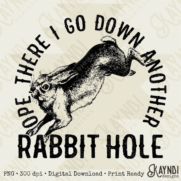 Down the Rabbit Hole Png - Etsy