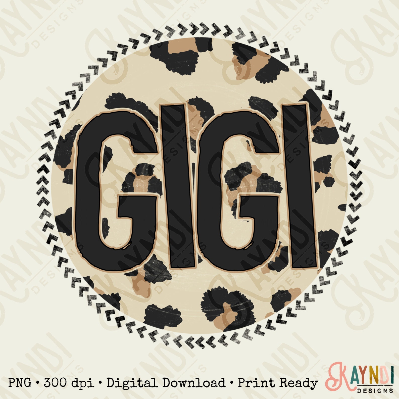 Gigi Sublimation Design PNG Digital Download Printable Leopard Mothers ...
