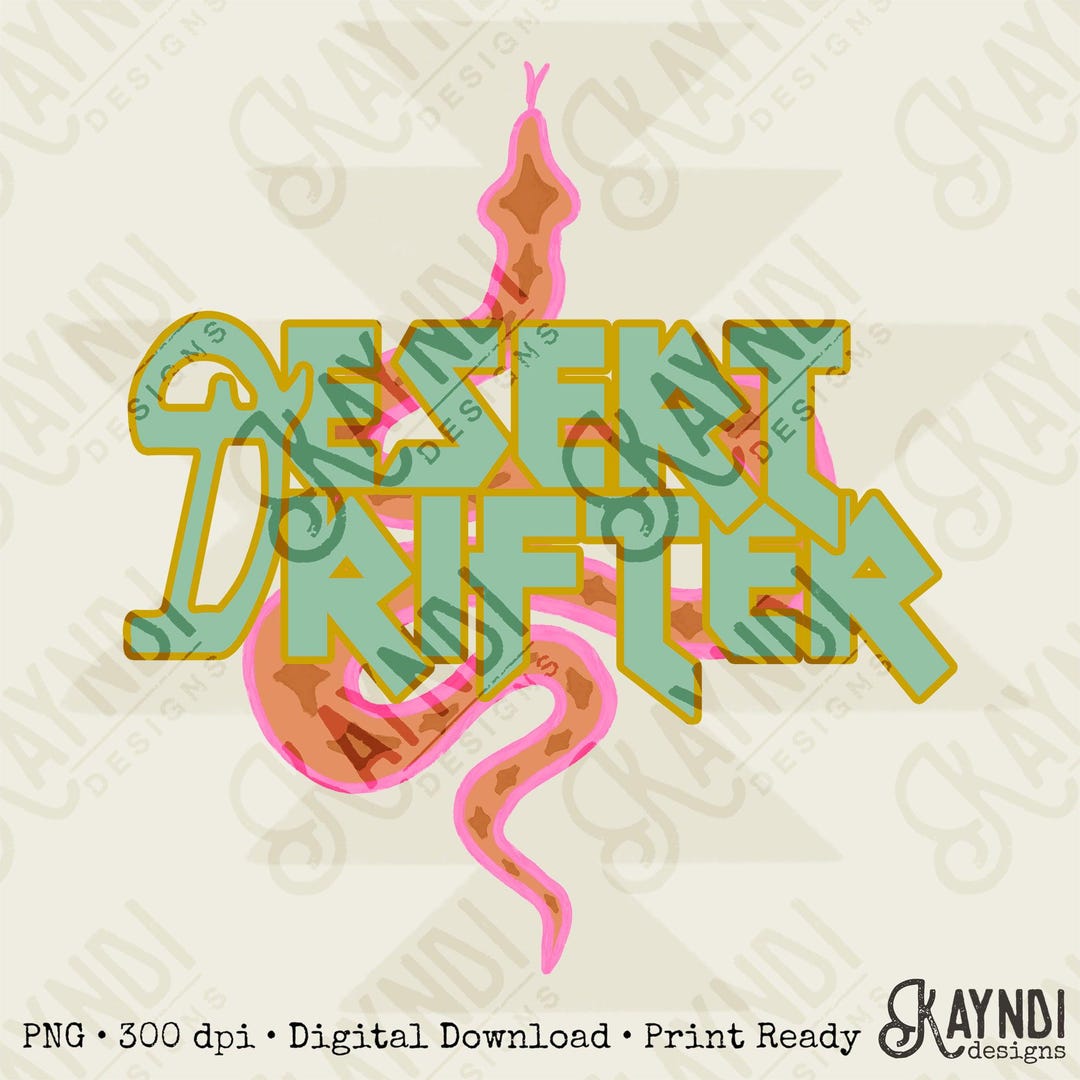 Desert Difter Sublimation Design PNG Digital Download Printable Snake ...