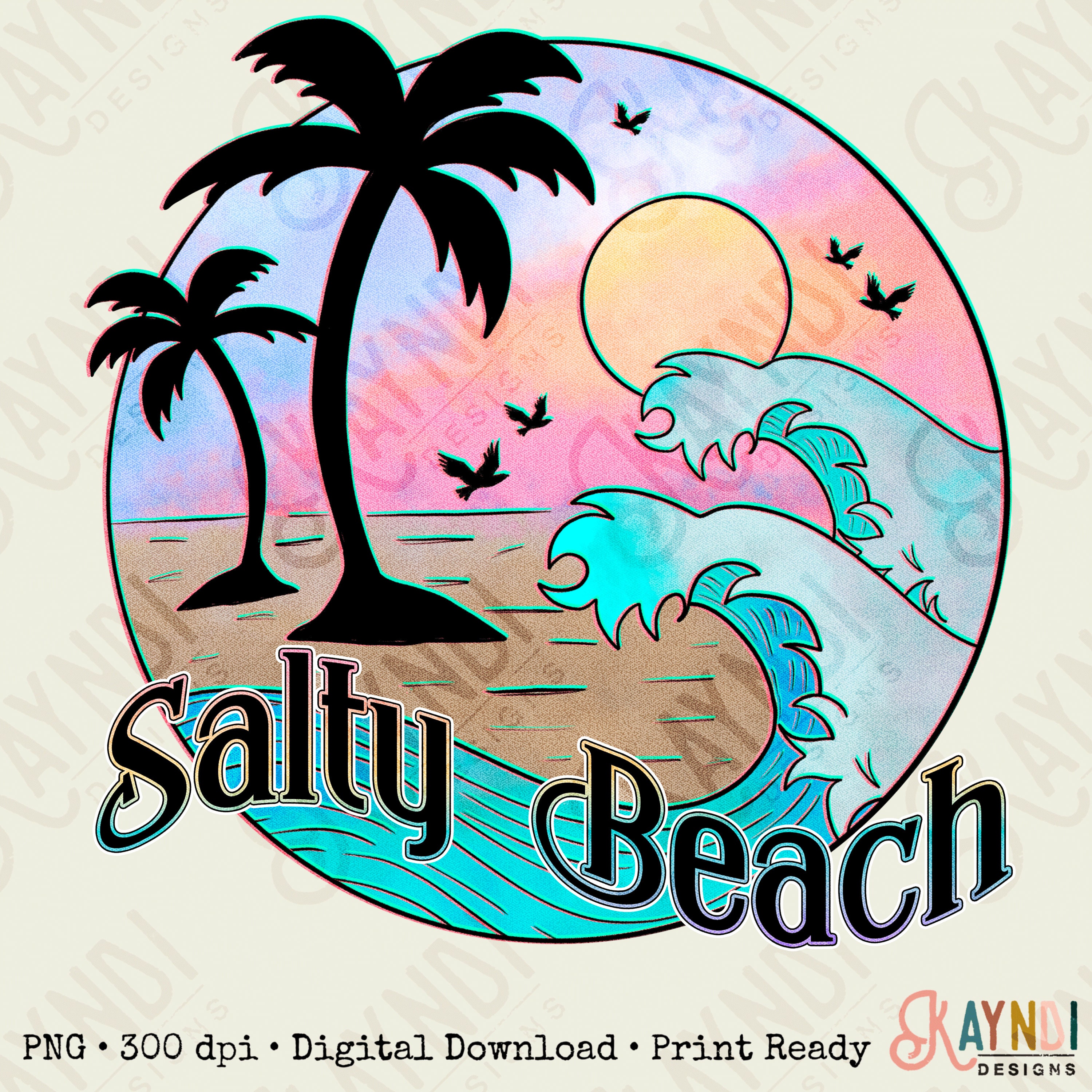 Say Beach Sublimation Design PNG Digital Download Printable | Etsy