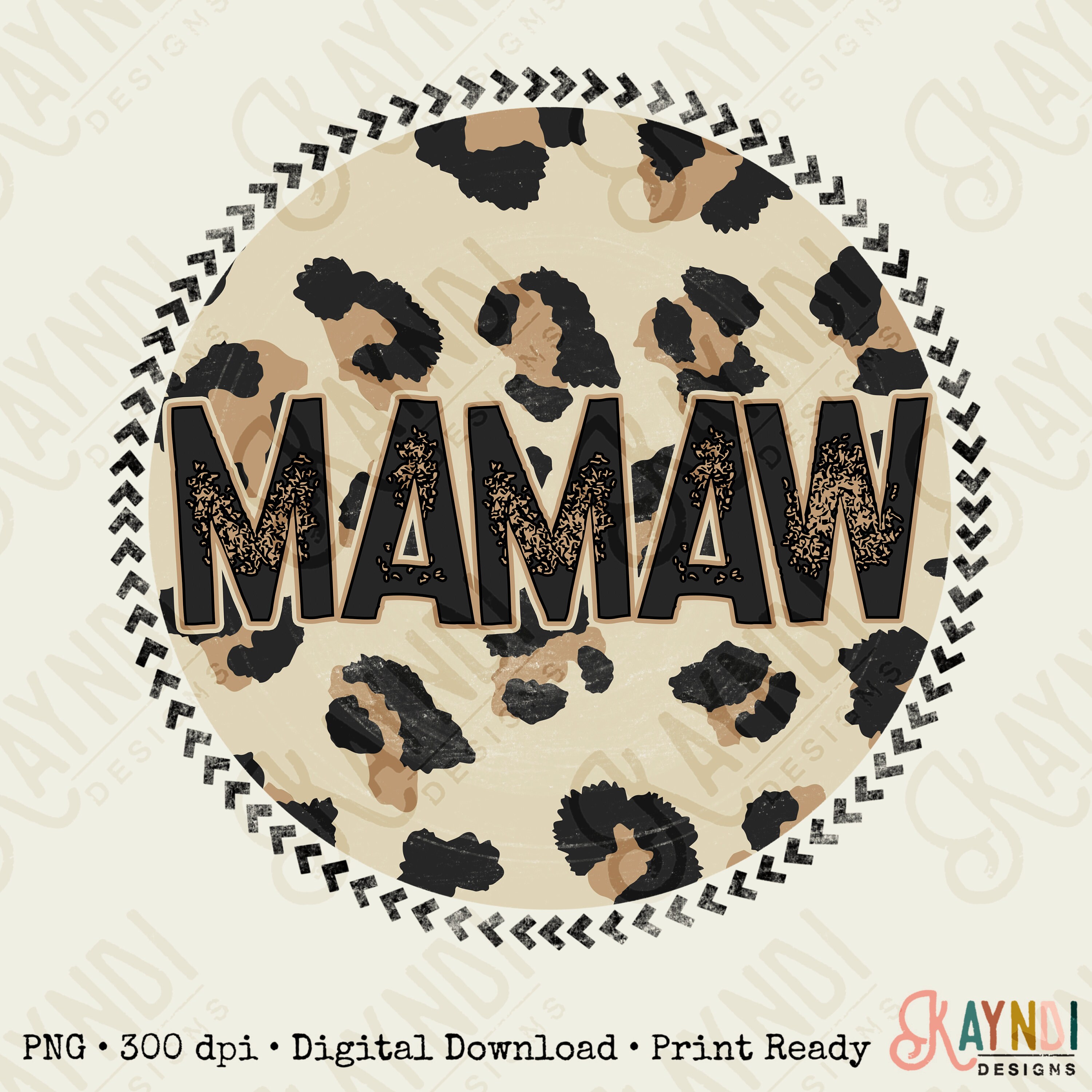 Mamaw Sublimation Design PNG Digital Download Printable Leopard Mothers ...