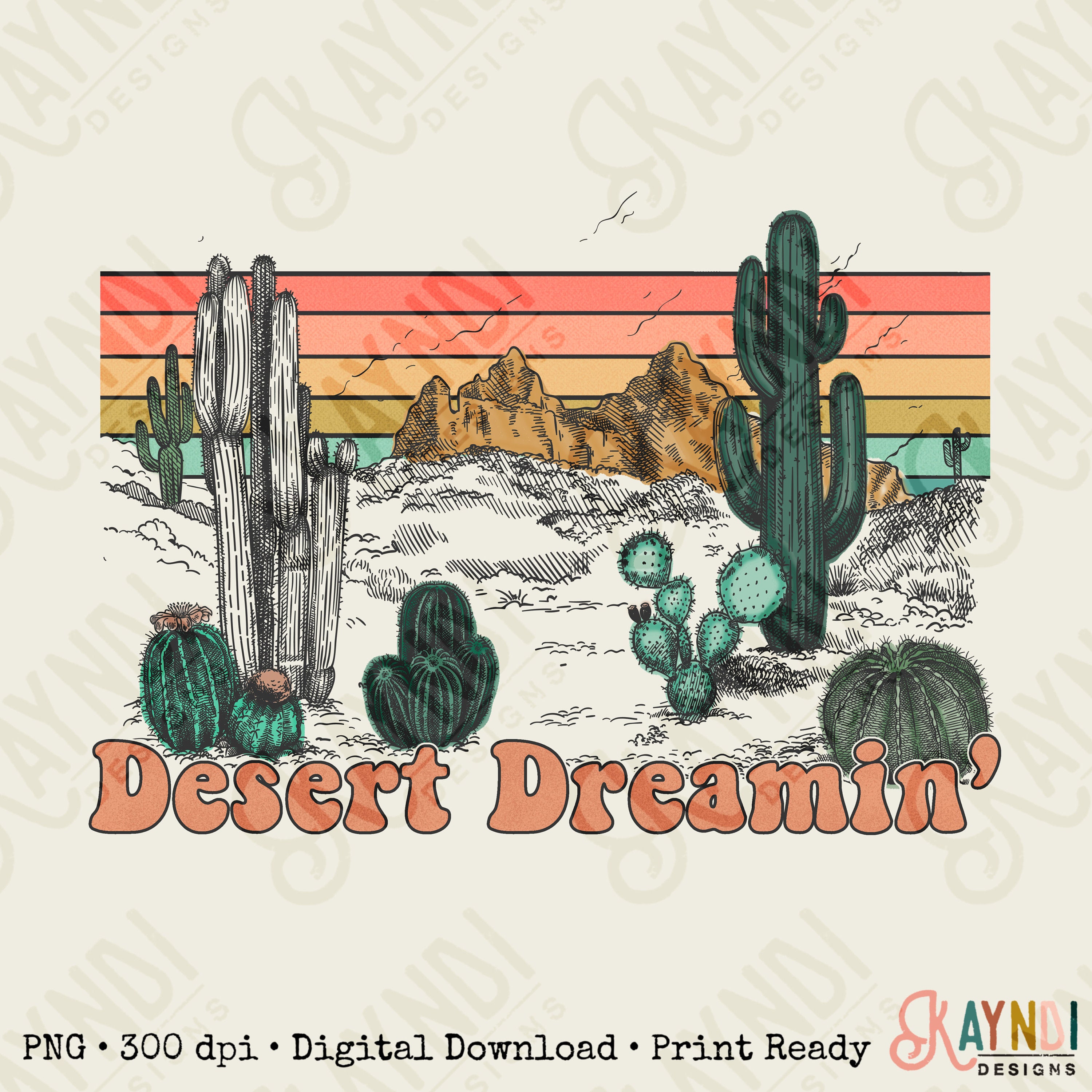 Desert Dreamin' Sublimation Design PNG Digital Download | Etsy