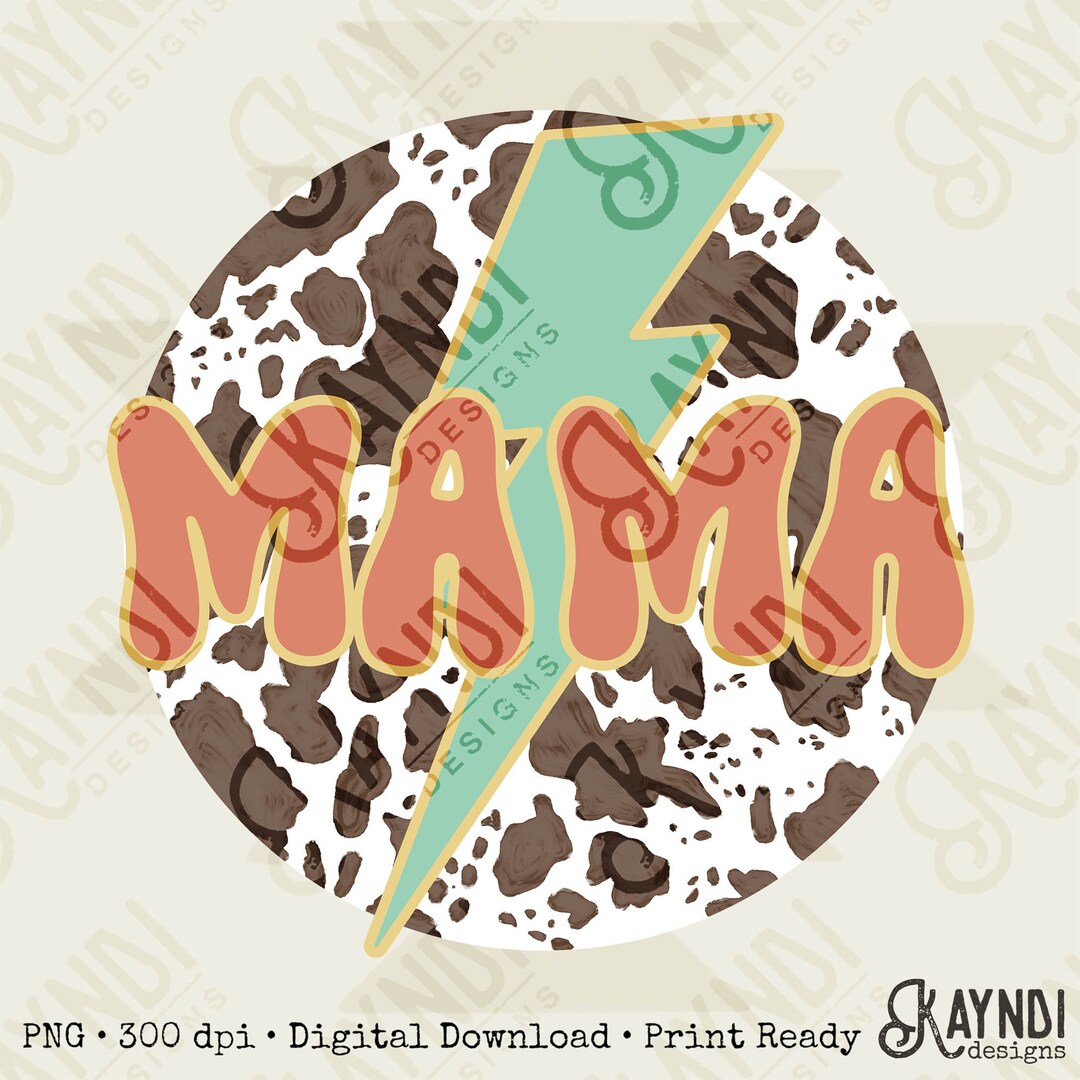 Mama Cow Circle White Sublimation PNG, Digital Download, Printable Cow ...