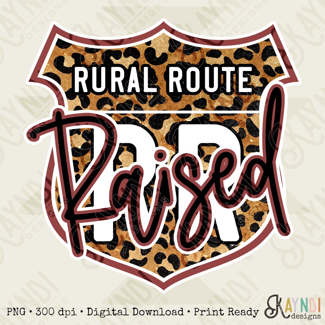 Rural Route Raised Sublimation Design PNG Digital Download Printable - Etsy